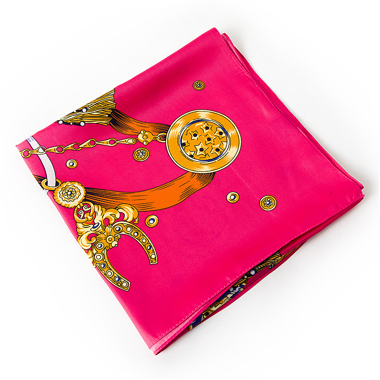 Life True Meaning-0544 Twill Silk & Polyester 100*100 Scarf Kerchief