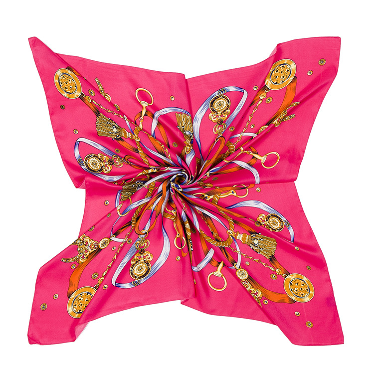 Life True Meaning-0544 Twill Silk & Polyester 100*100 Scarf Kerchief