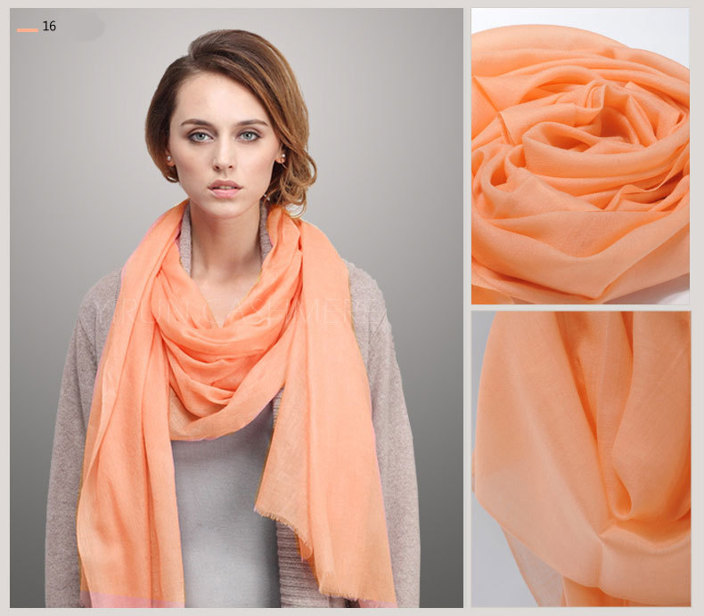 Fine thin 100%Pure wool Scarf-SWW705-17